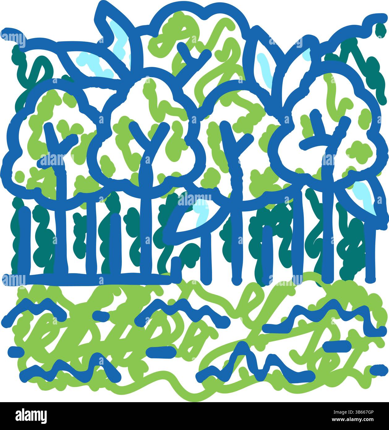 broadleaf forests icon doodle illustration Stock Vector Image & Art - Alamy