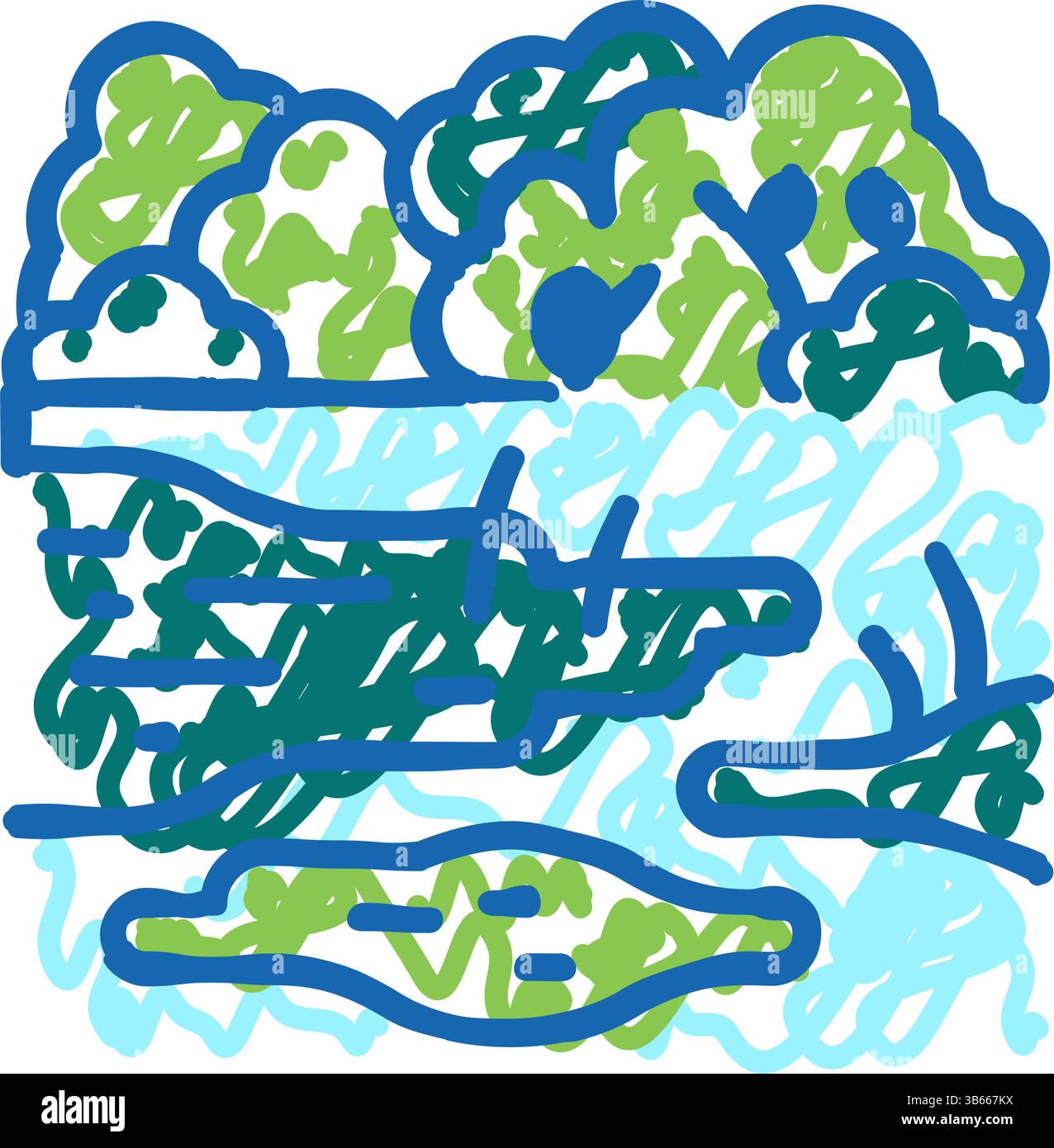 rainforest land icon doodle illustration Stock Vector Image & Art - Alamy