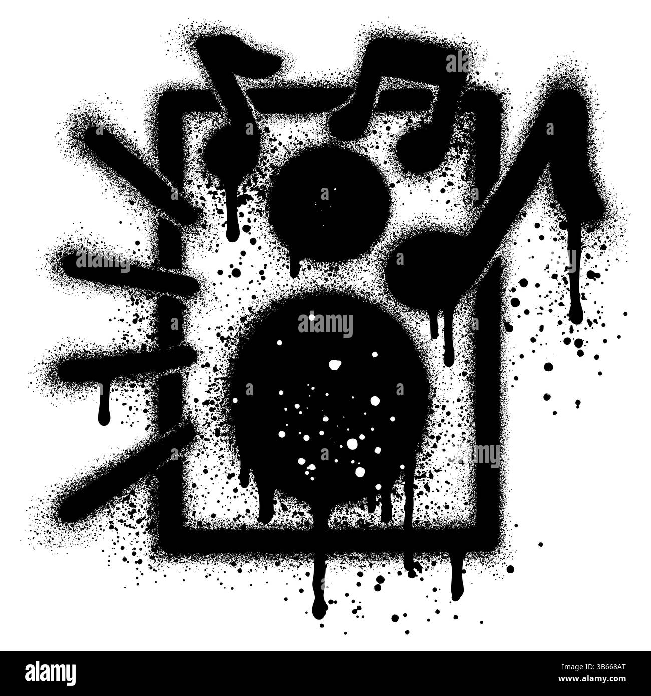 Spray Painted Graffiti Audio sound speaker icon Sprayed isolated with a ...