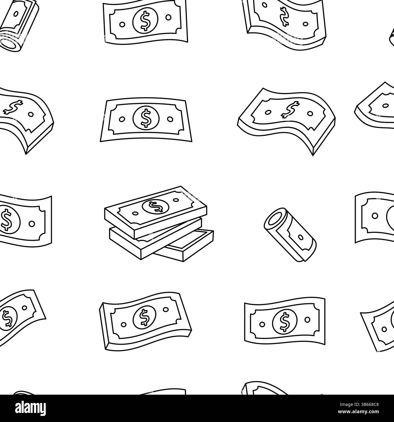 Dollar outline pattern. Business concept. Vector illustration Stock ...