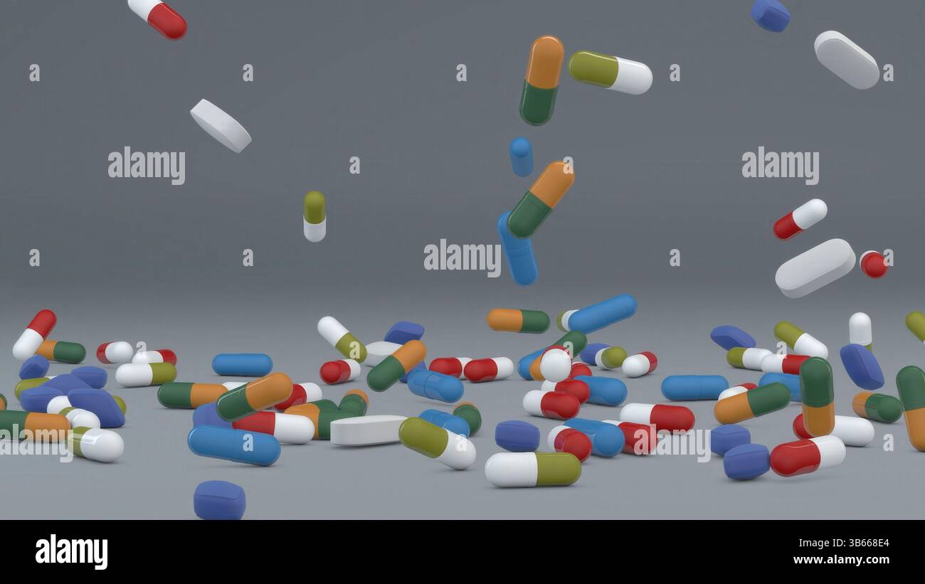 Spilling falling capsules medicine hi-res stock photography and images ...