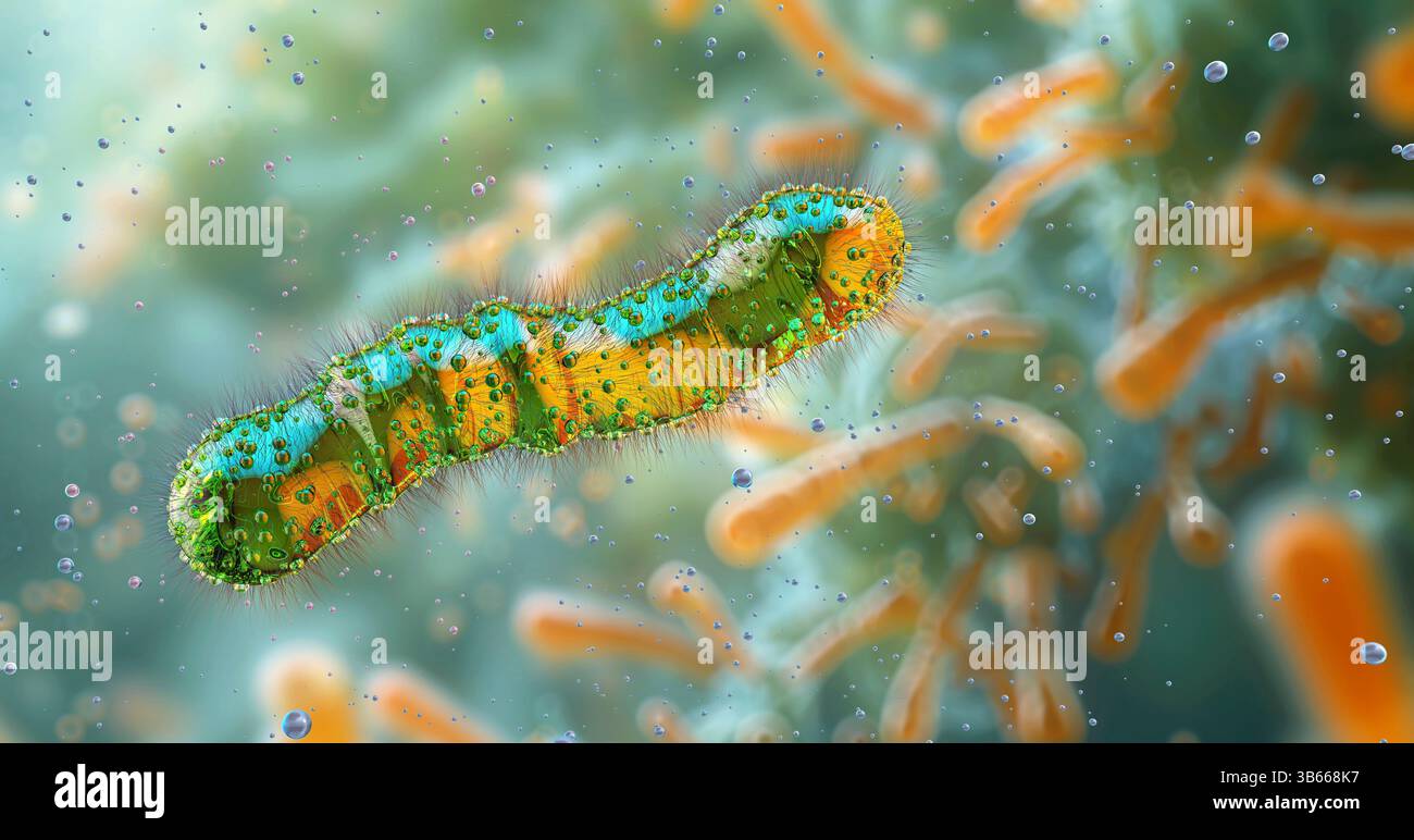 Rod-shaped bacteria, illustration. Examples of rod-shaped bacteria ...