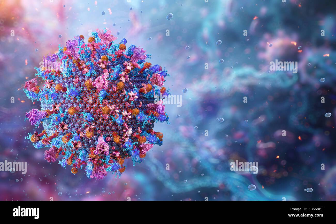 Illustration of an African swine fever virus (ASFV Stock Photo - Alamy