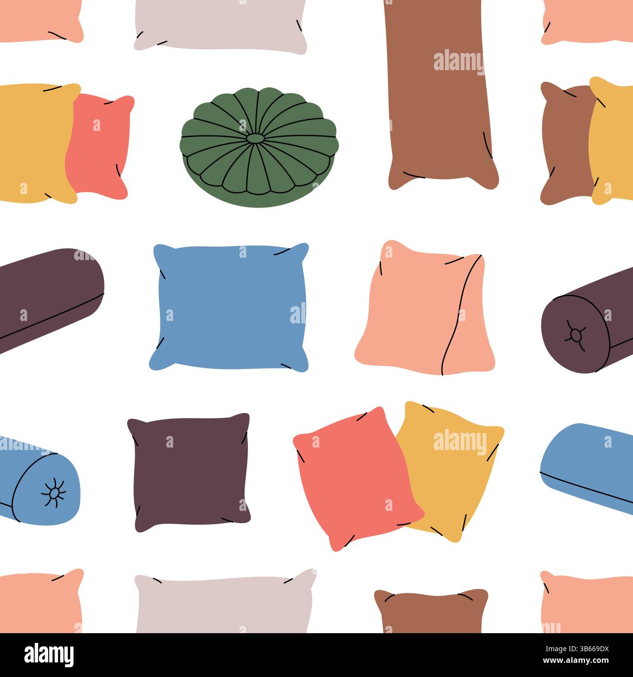Orthopedic pillows pattern. Comfortable pillows for sleeping. Vector ...