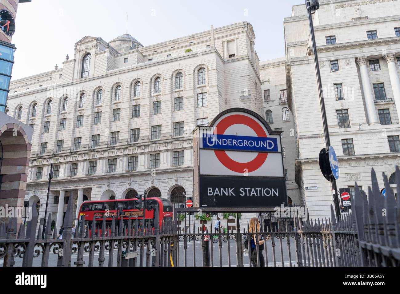 London underground roundel sign at Bank Station City of London UK Stock ...