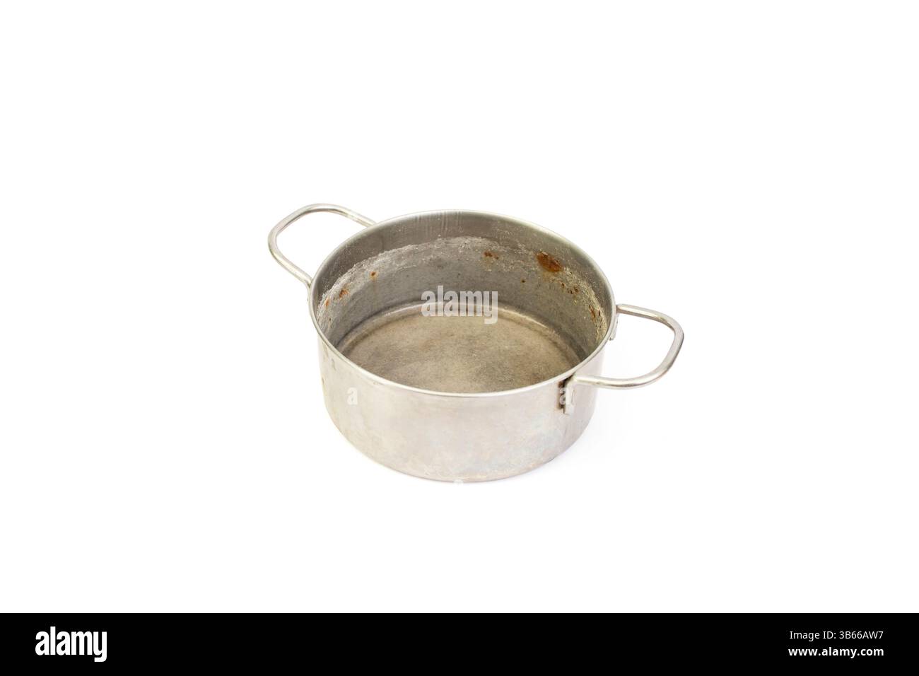 Metal pot with hard water boiled marks , calcar ruining kitchen ...