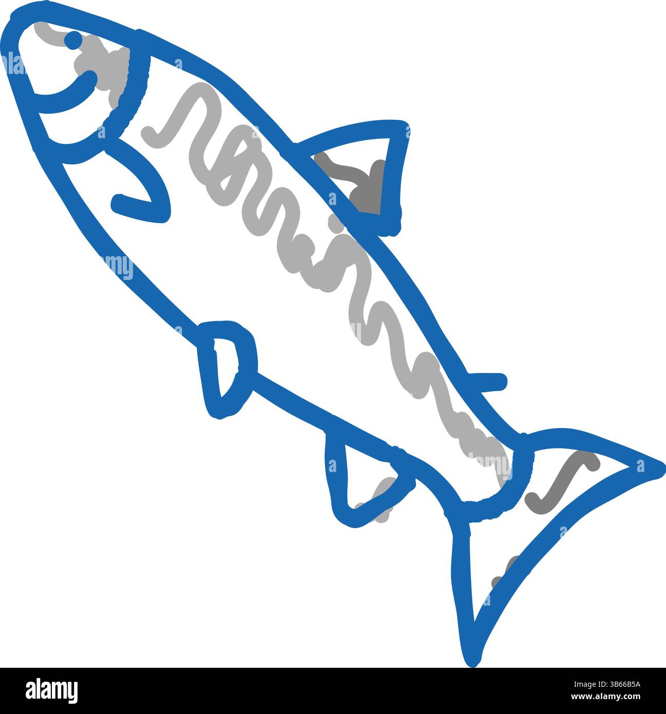atlantic salmon icon doodle illustration Stock Vector Image & Art - Alamy