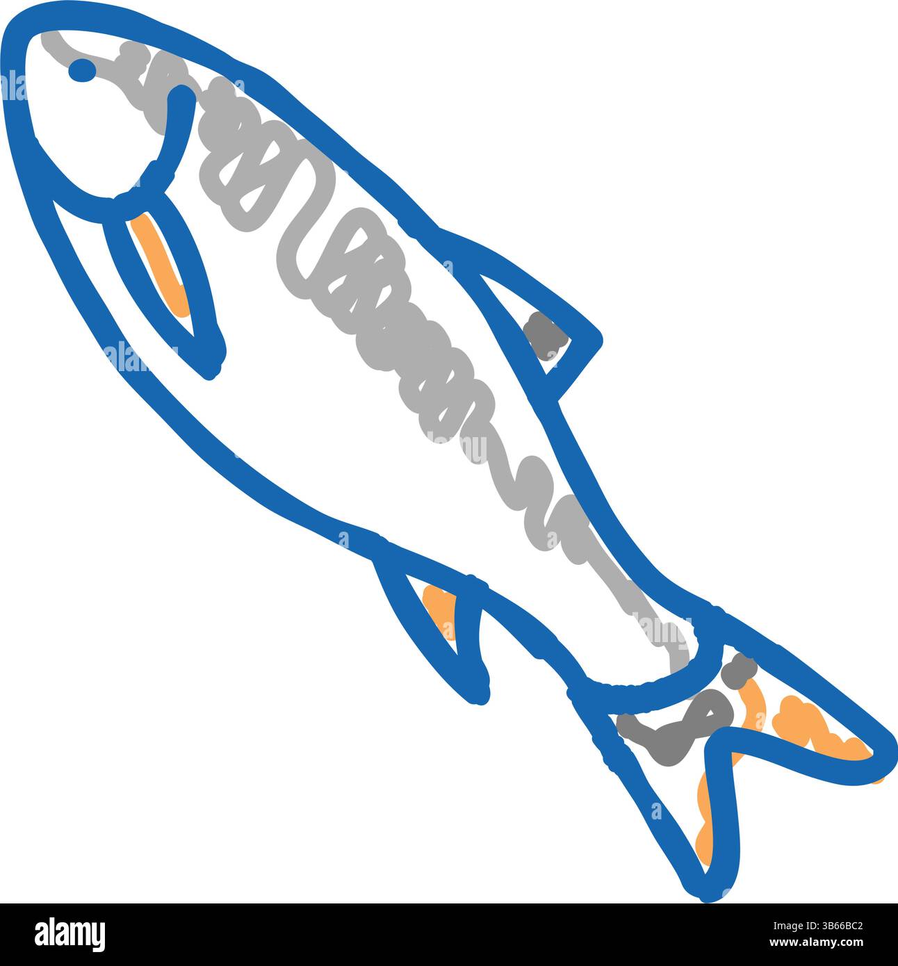 rohu fish icon doodle illustration Stock Vector Image & Art - Alamy