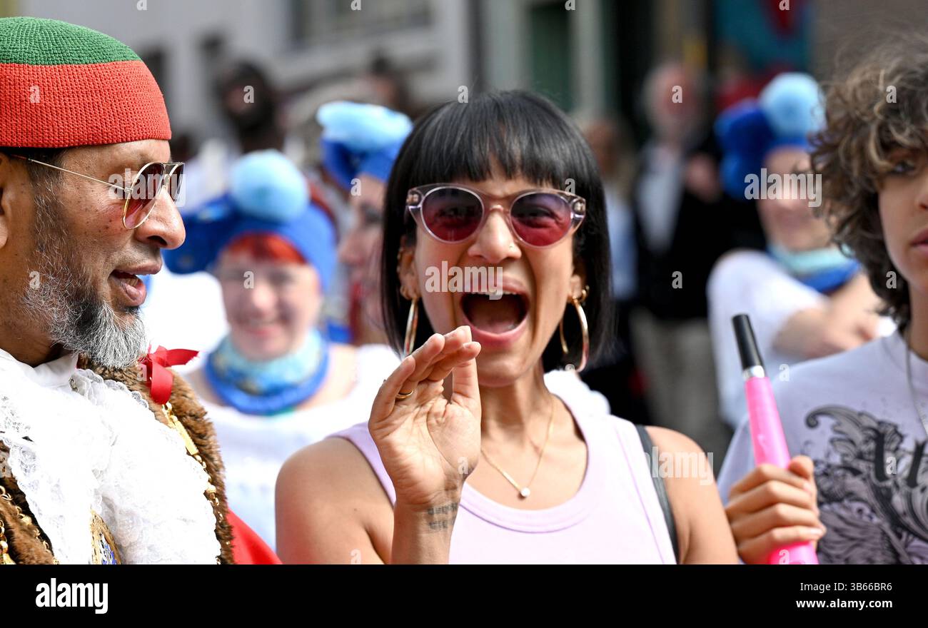 Brighton UK 3rd May 2025 - Anoushka Shankar leads thousands of ...