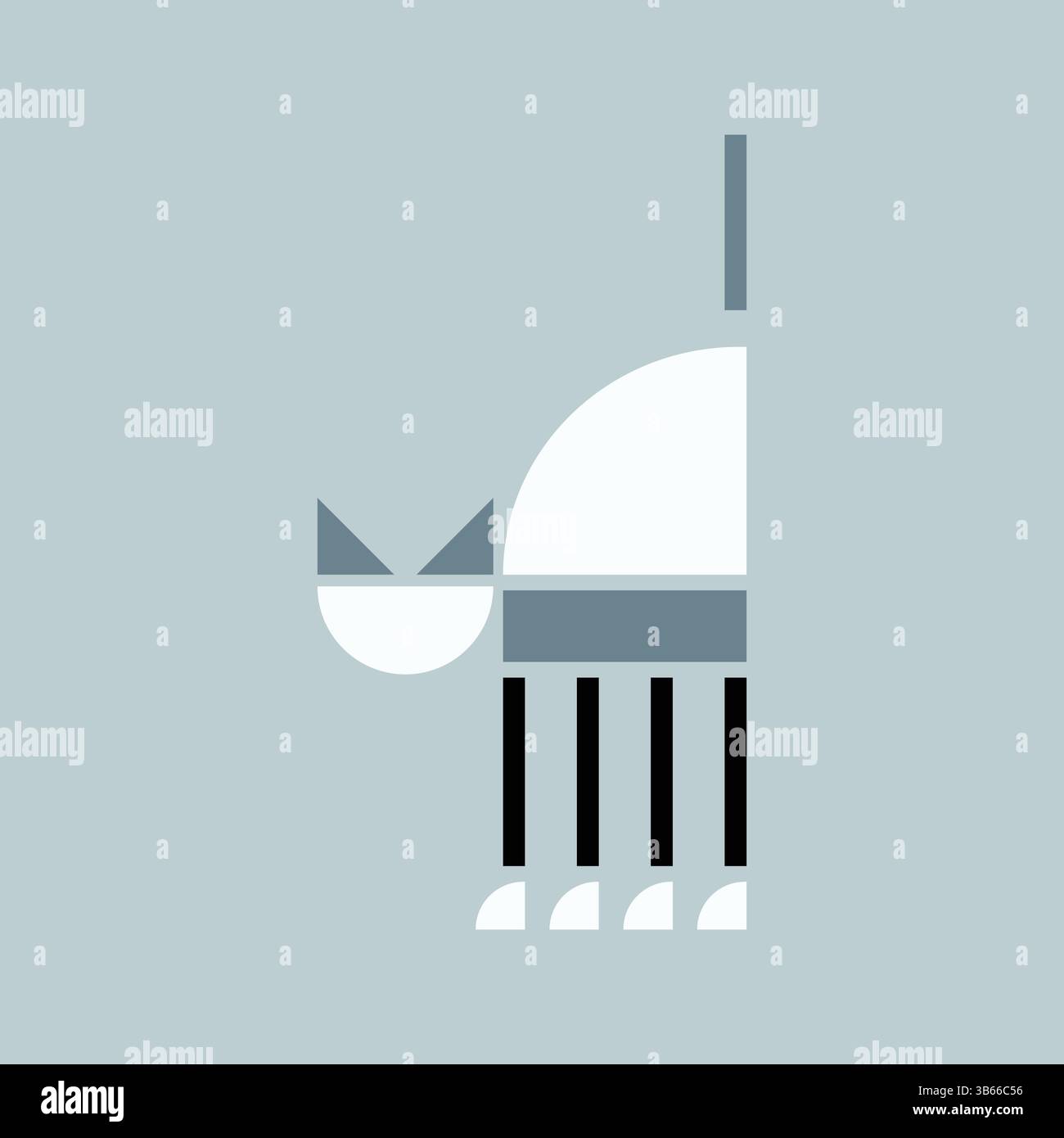 Geometric Cat Vector Art | Polygonal Animal Illustration in Modern ...