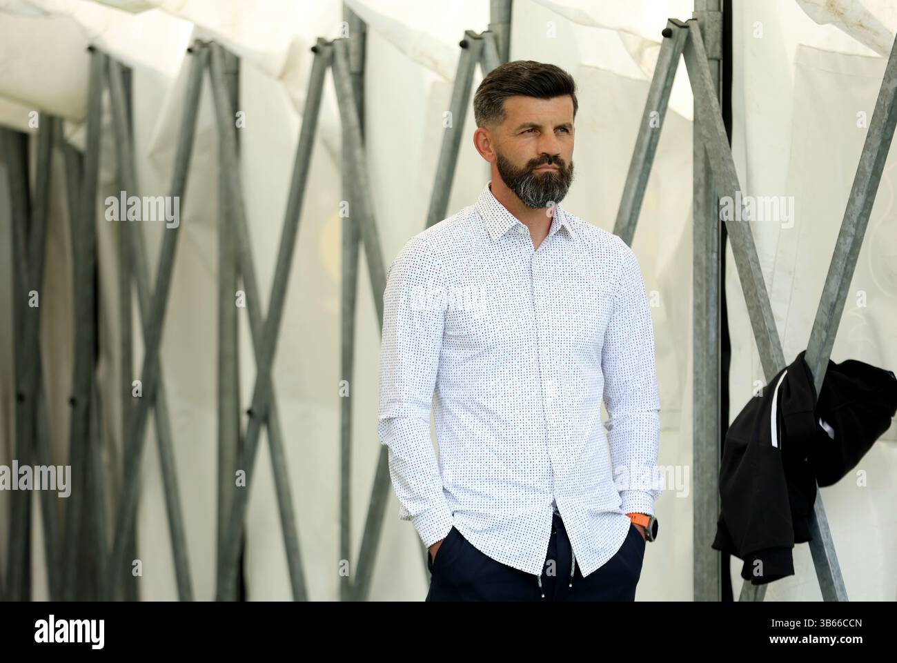 Plymouth Argyle manager Miron Muslic before the Bet Championship match ...