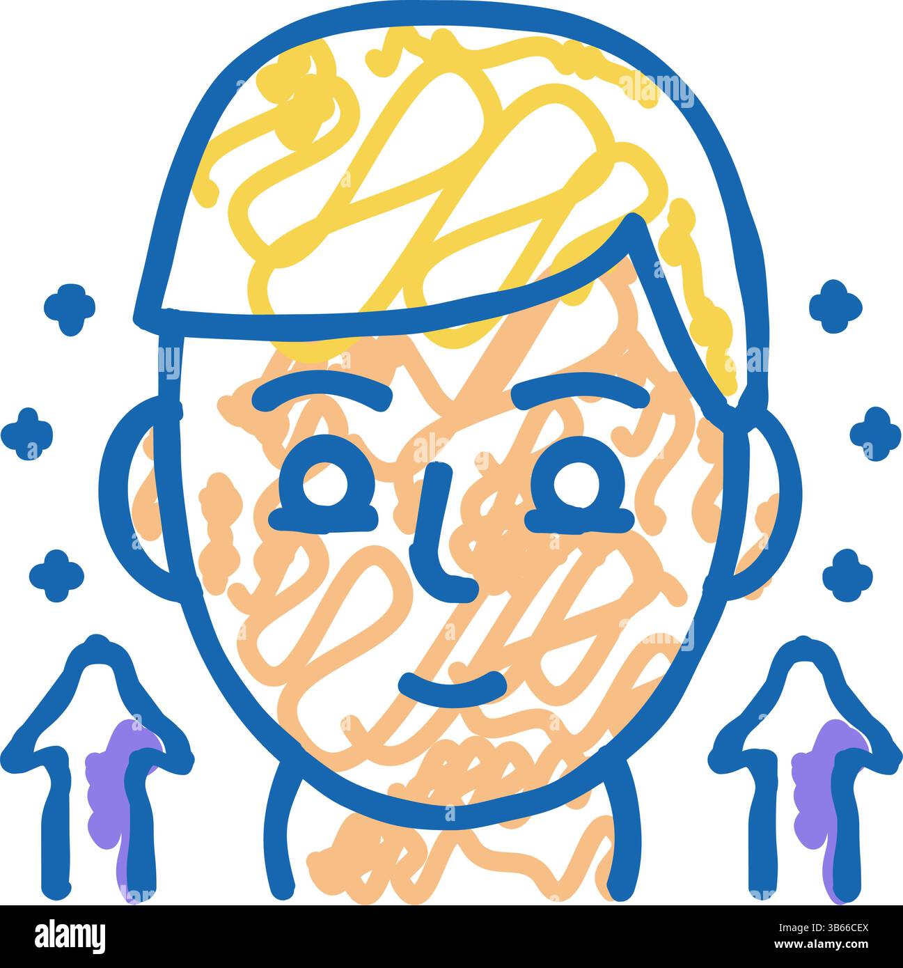 hypothyroidism endocrinology icon doodle illustration Stock Vector ...