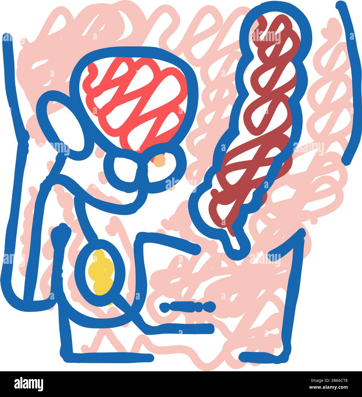 testes endocrinology icon doodle illustration Stock Vector Image & Art ...