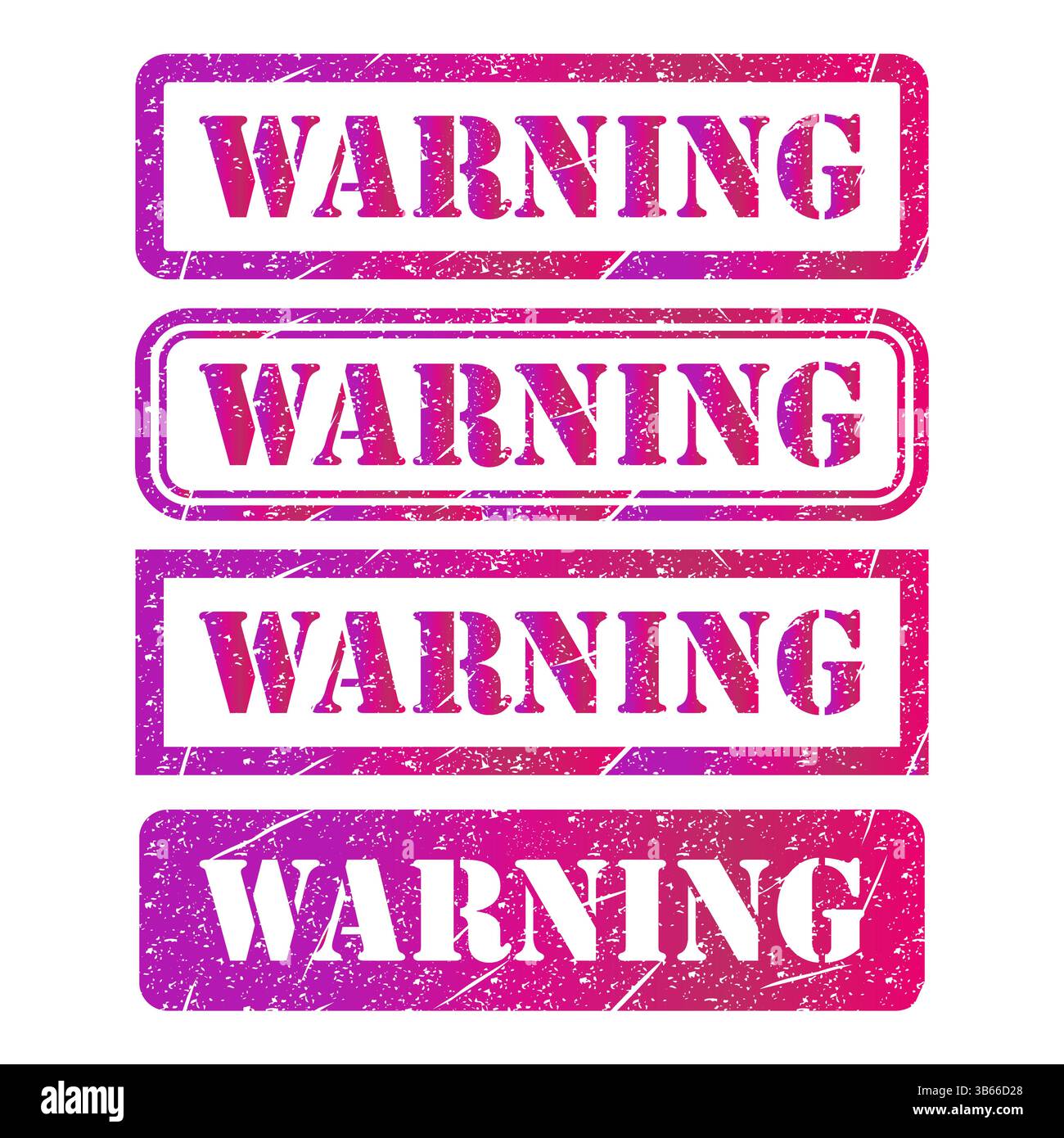 Set of Warning stamp symbol, label sticker sign button, text banner ...