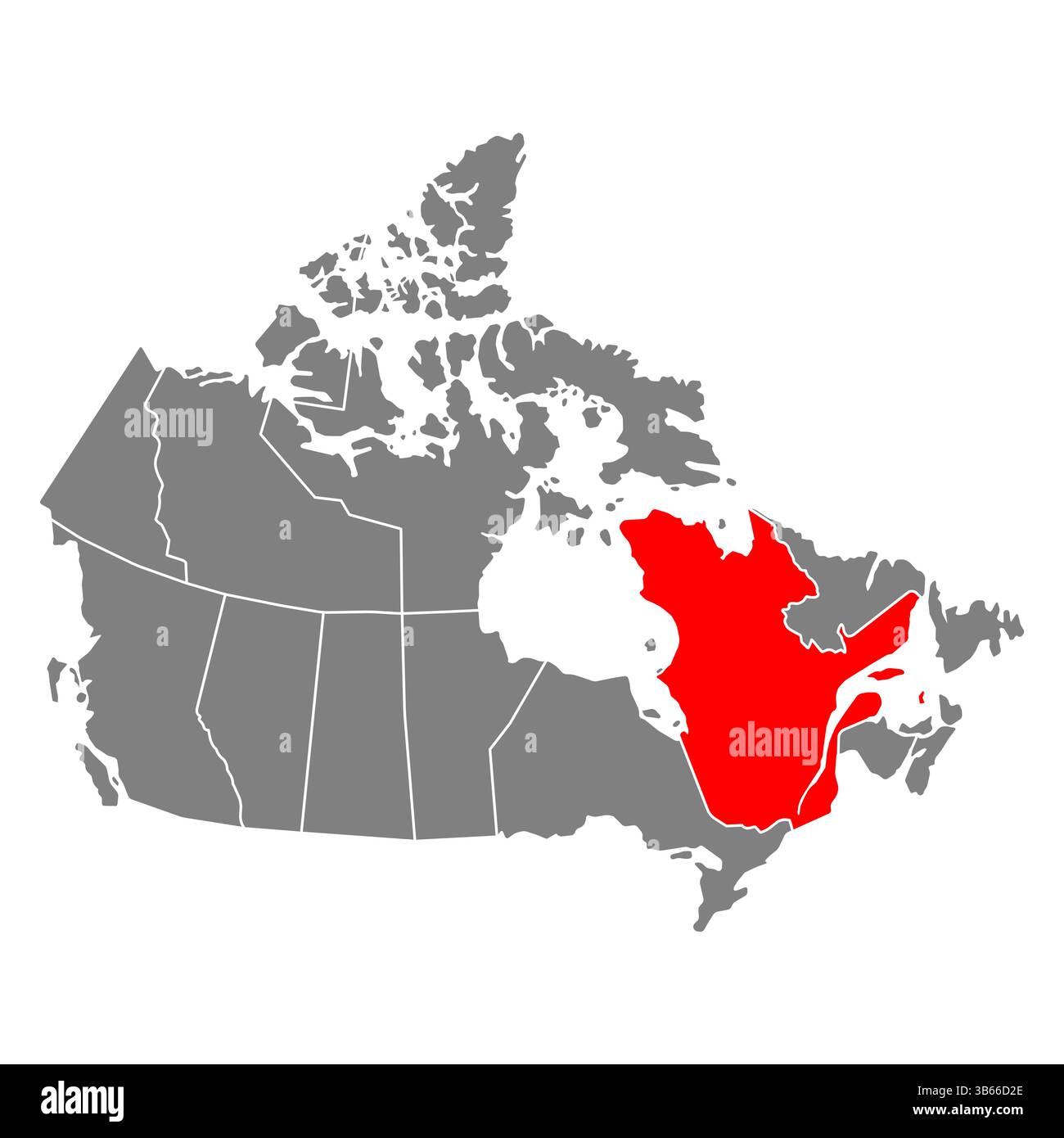 Quebec of Canada map shape, travel web flat concept icon vector ...