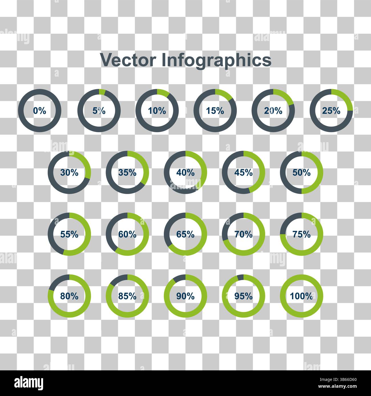 Set of Information round diagram icon, infographic pie design ...