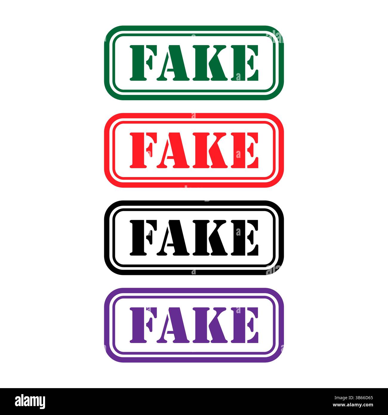 Set of Fake stamp symbol, label sticker sign button, text banner vector ...