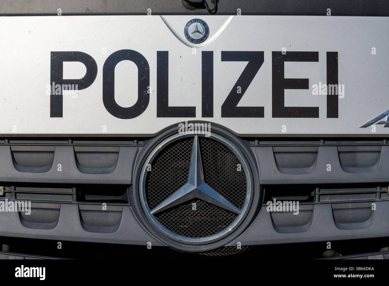 Nuremberg, Germany, 2025 March 02: Close-up of a German police vehicle ...