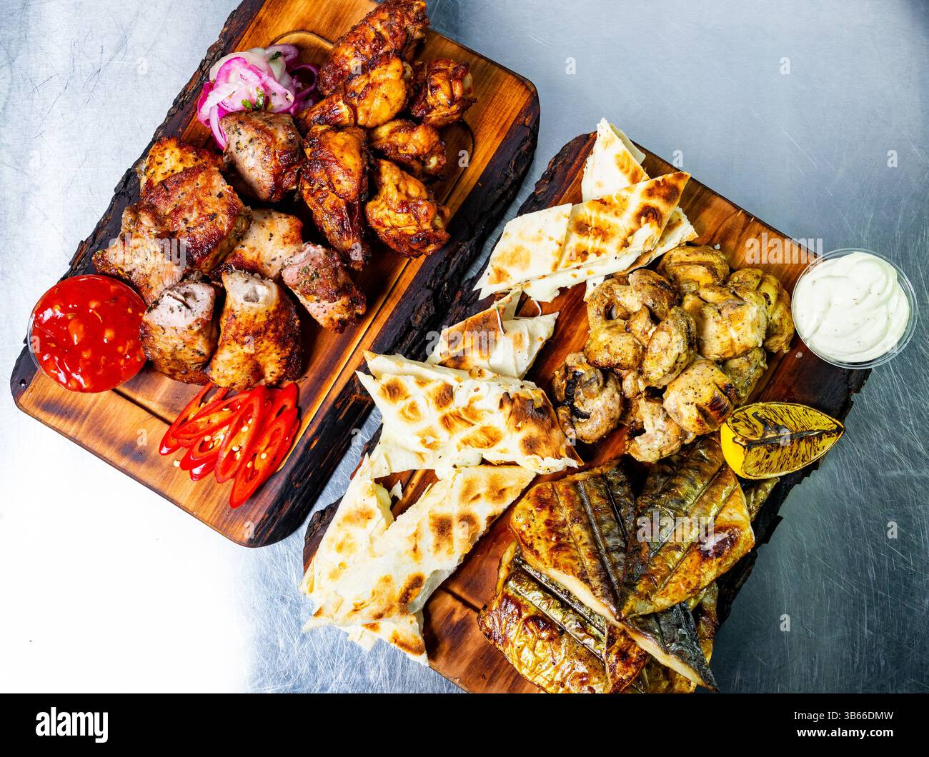 Experience delightful flavors grilled meat hi-res stock photography and ...