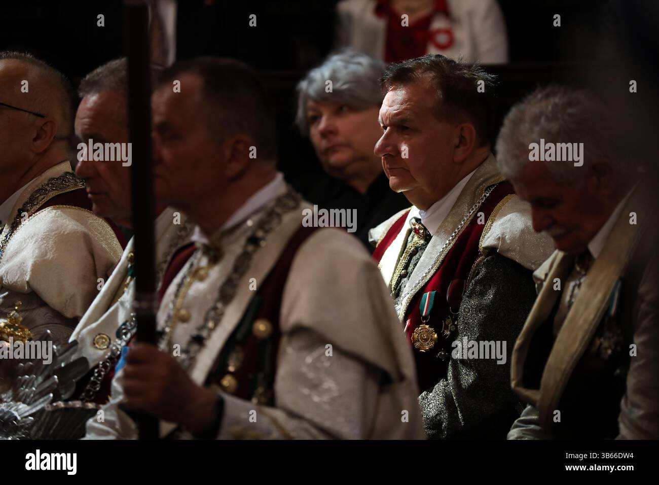 Krakow, Poland. 03rd May, 2025. People attend the Holy Mass at Wawel ...
