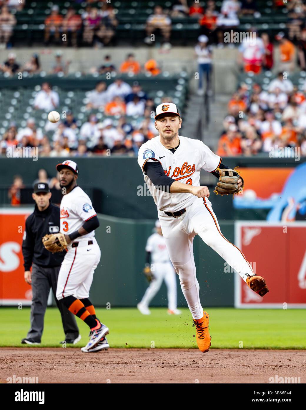 Baltimore, USA. 29th Apr, 2025. Baltimore Orioles shortstop Gunnar ...