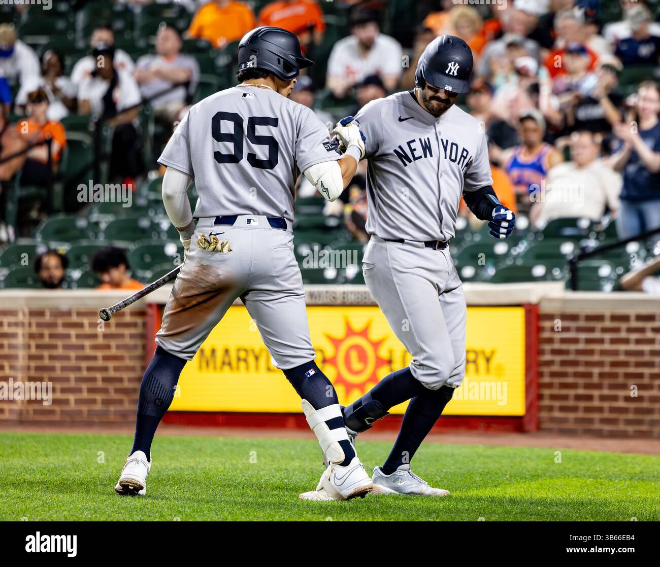 New York Yankees Austin Wells first bumps Olswaldo Cabrera after ...