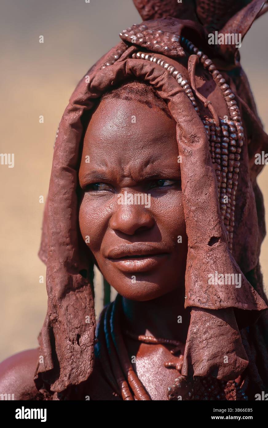 Traditional hairstyle of a woman of himba tribe hi-res stock ...