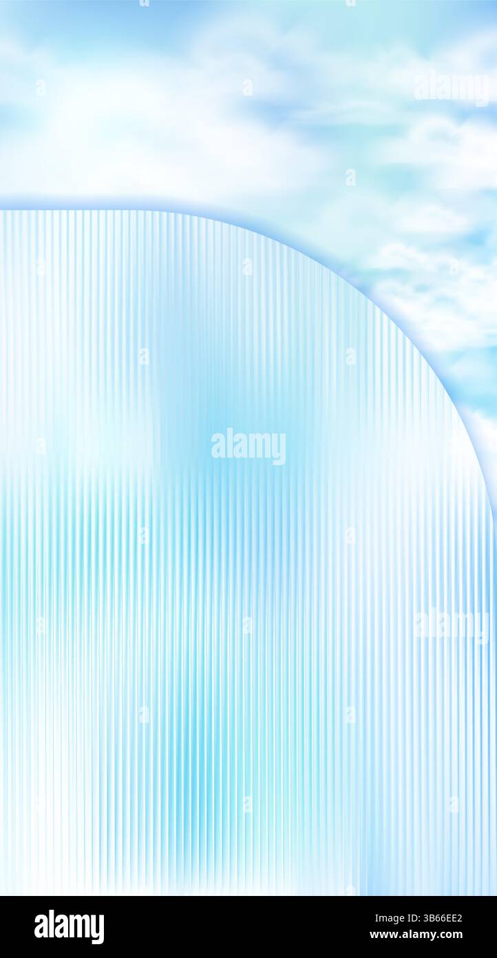Sky Glass Distortion Background with Half-Round Shape Stock Vector ...