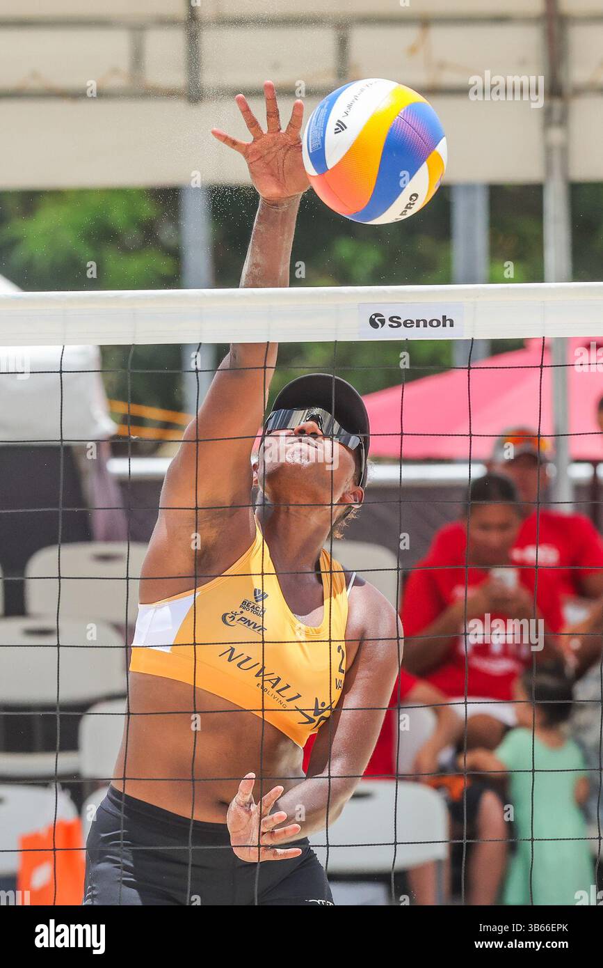 (250503) -- LAGUNA PROVINCE, May 3, 2025 (Xinhua) -- Sherysyn Toko of ...