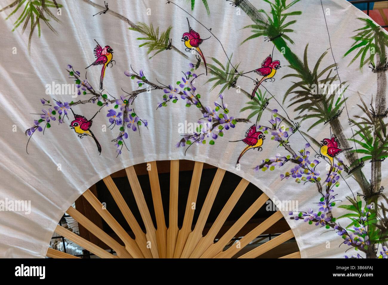 A large wall fan on sale at Bo Sang Umbrella village in Chiang Mai ...