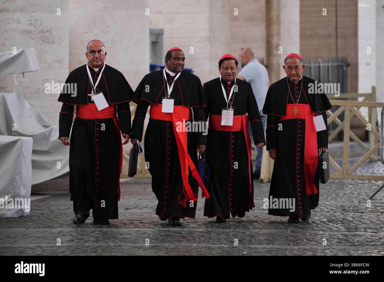 From left, cardinals Fernando Natalio Chomalí Garib, Anthony Poola ...