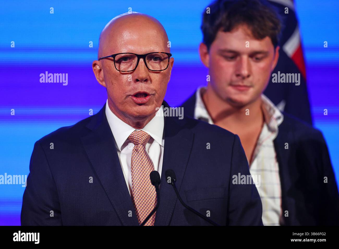 Australian Liberal Party leader Peter Dutton makes a concession speech ...