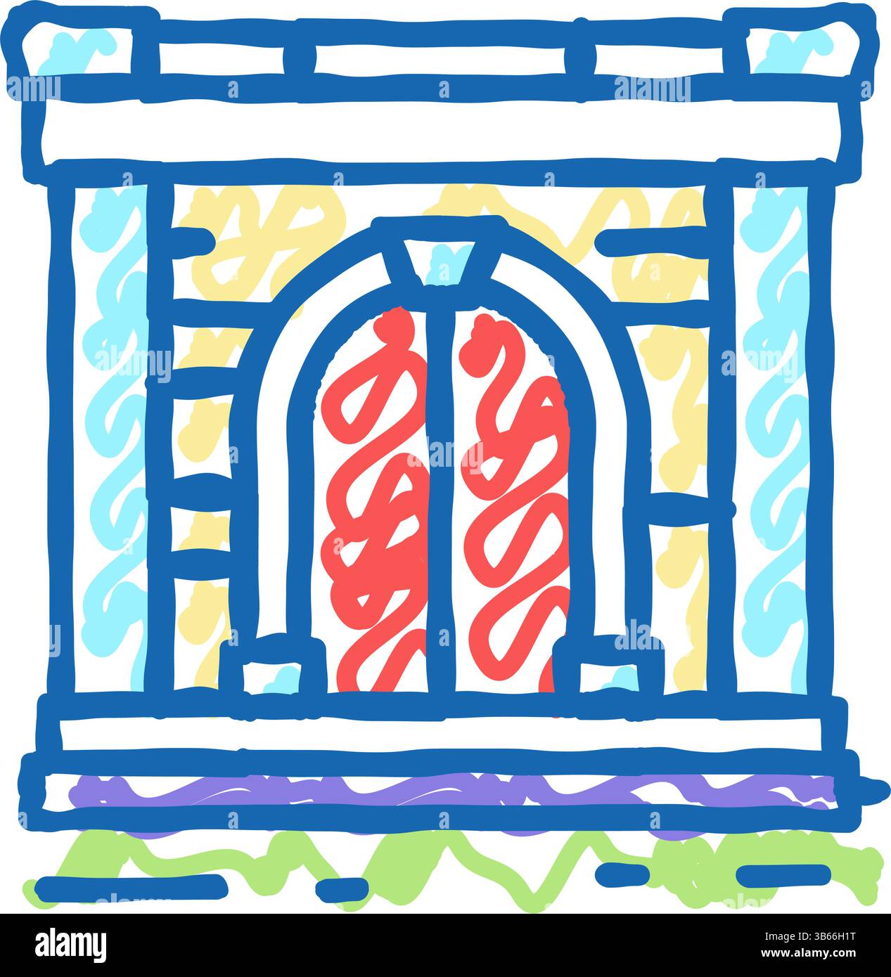 ancient gate icon doodle illustration Stock Vector Image & Art - Alamy