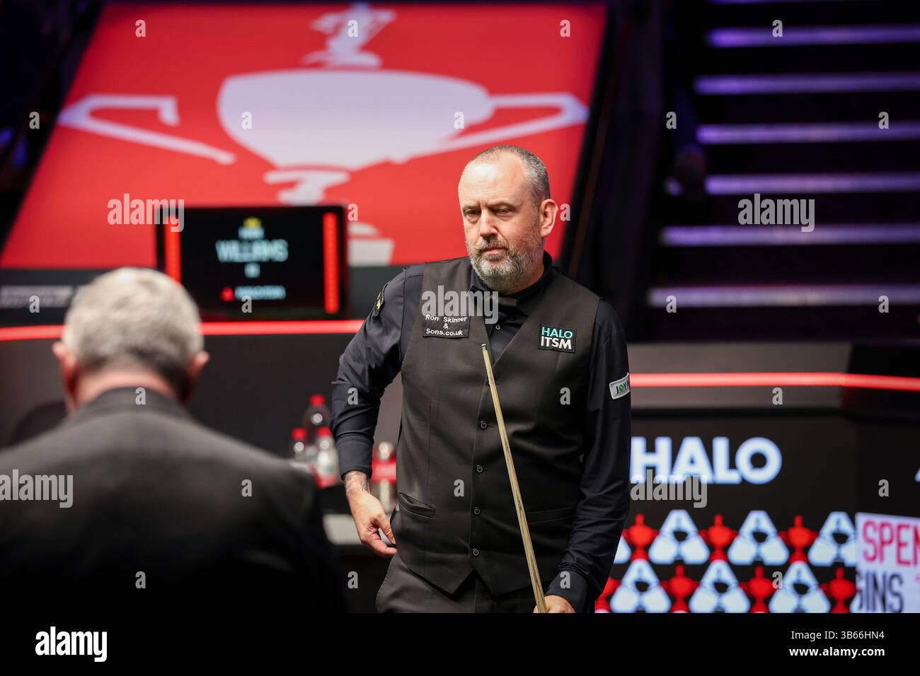 Sheffield, UK. 03rd May, 2025. Mark Williams of Wales reacts during the ...