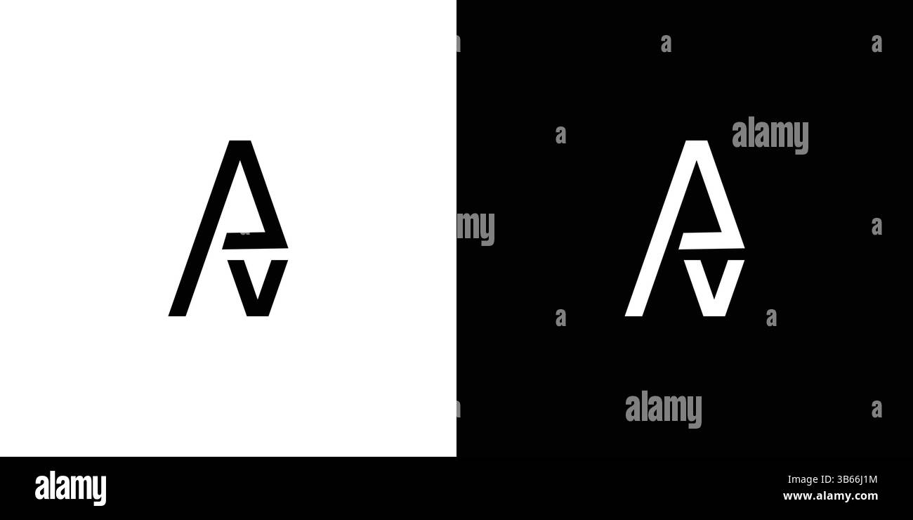 Modern and unique AV logo design Stock Vector Image & Art - Alamy