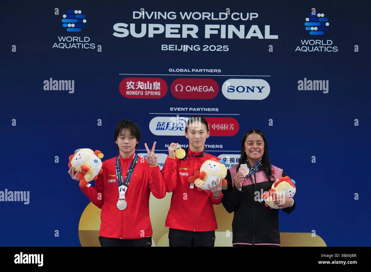 From left silver medalist, Quan Hongchan of China, gold medalist Chen ...