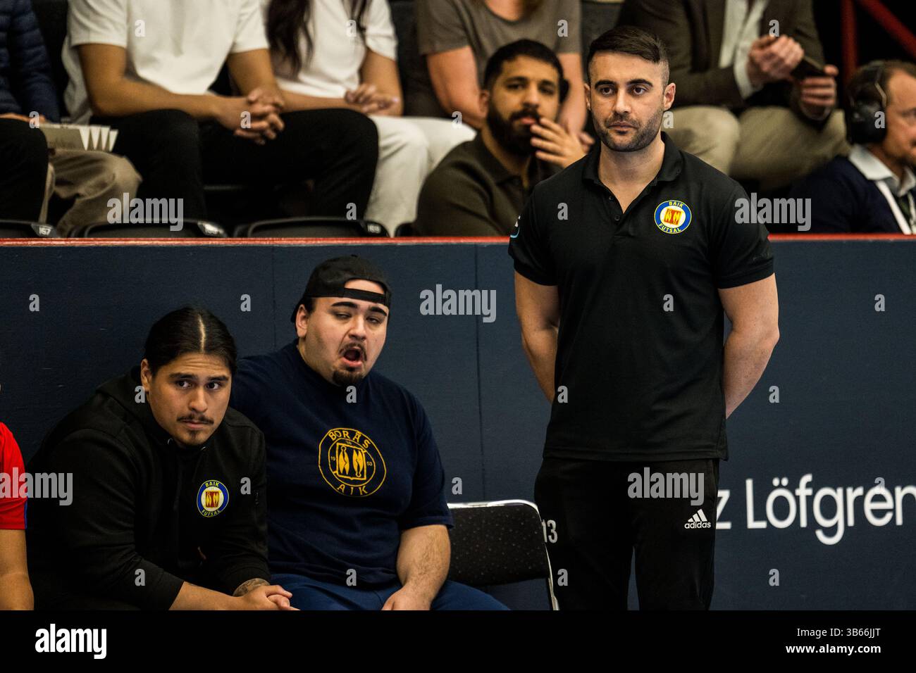 250503 Borås tränare Hoshiyar Solaimani under final tre i herrarnas SFL ...