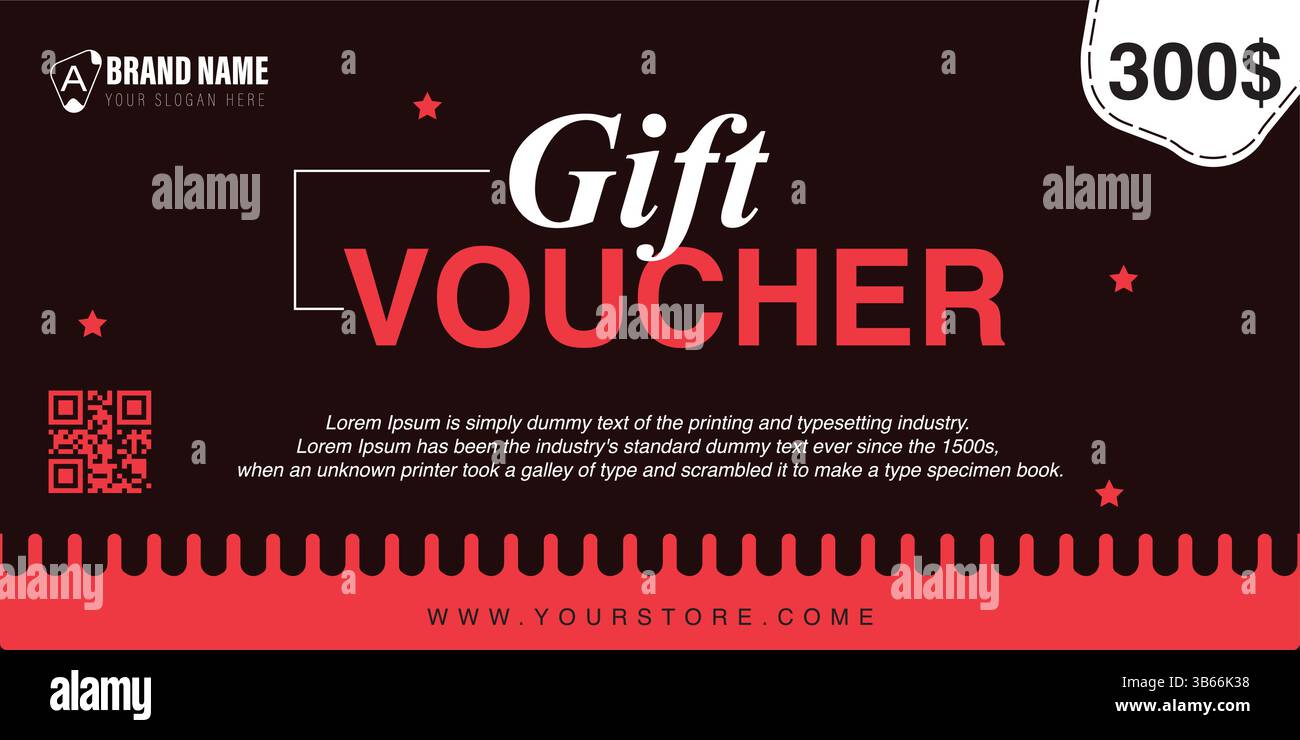 Gift Voucher Design Template Stock Vector Image & Art - Alamy
