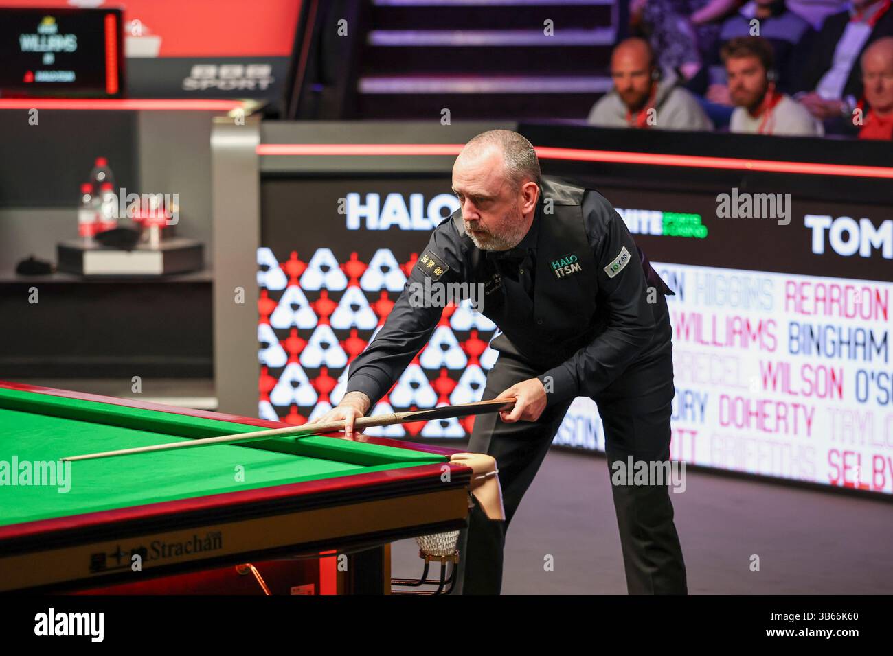 Sheffield, UK. 03rd May, 2025. Mark Williams of Wales looks at a shot ...