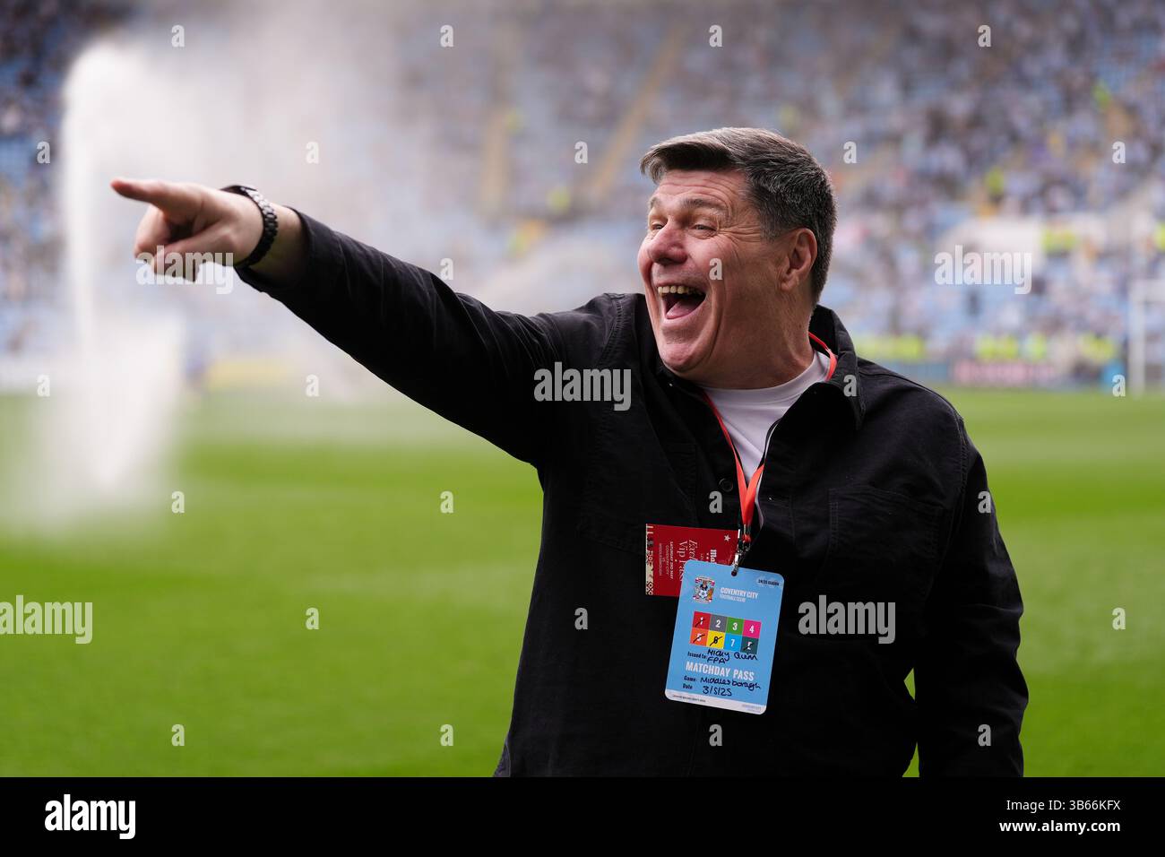 Micky Quinn at half-time during the Sky Bet Championship match at the ...
