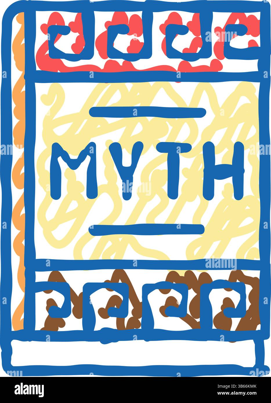 myth book ancient greece icon doodle illustration Stock Vector Image ...