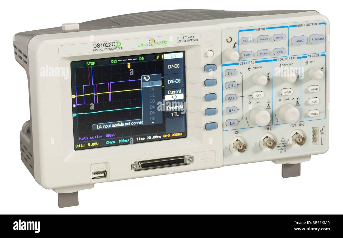 oscilloscope cut out on white background Stock Photo - Alamy