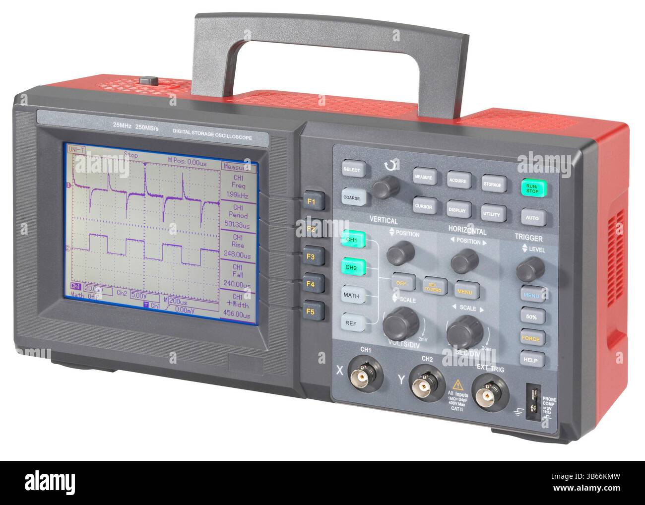oscilloscope cut out on white background Stock Photo - Alamy