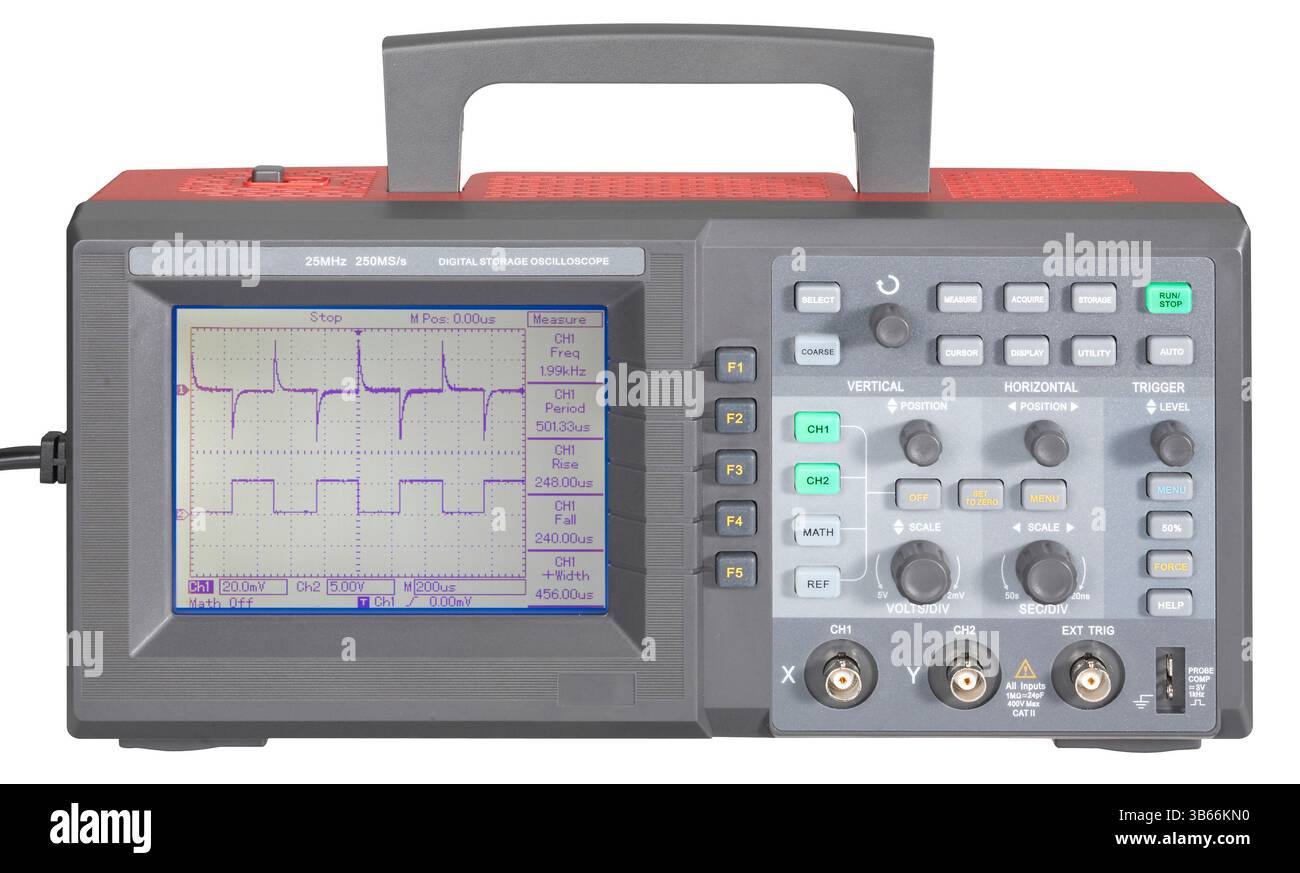 oscilloscope cut out on white background Stock Photo - Alamy