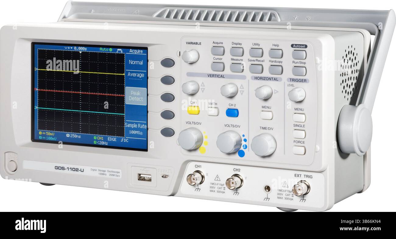 oscilloscope cut out on white background Stock Photo - Alamy