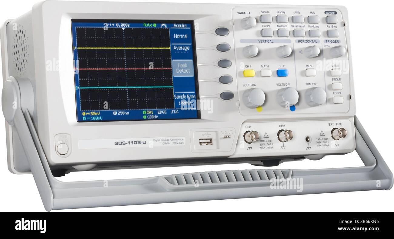 oscilloscope cut out on white background Stock Photo - Alamy