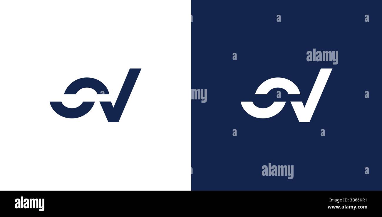 Modern and unique SV logo design Stock Vector Image & Art - Alamy
