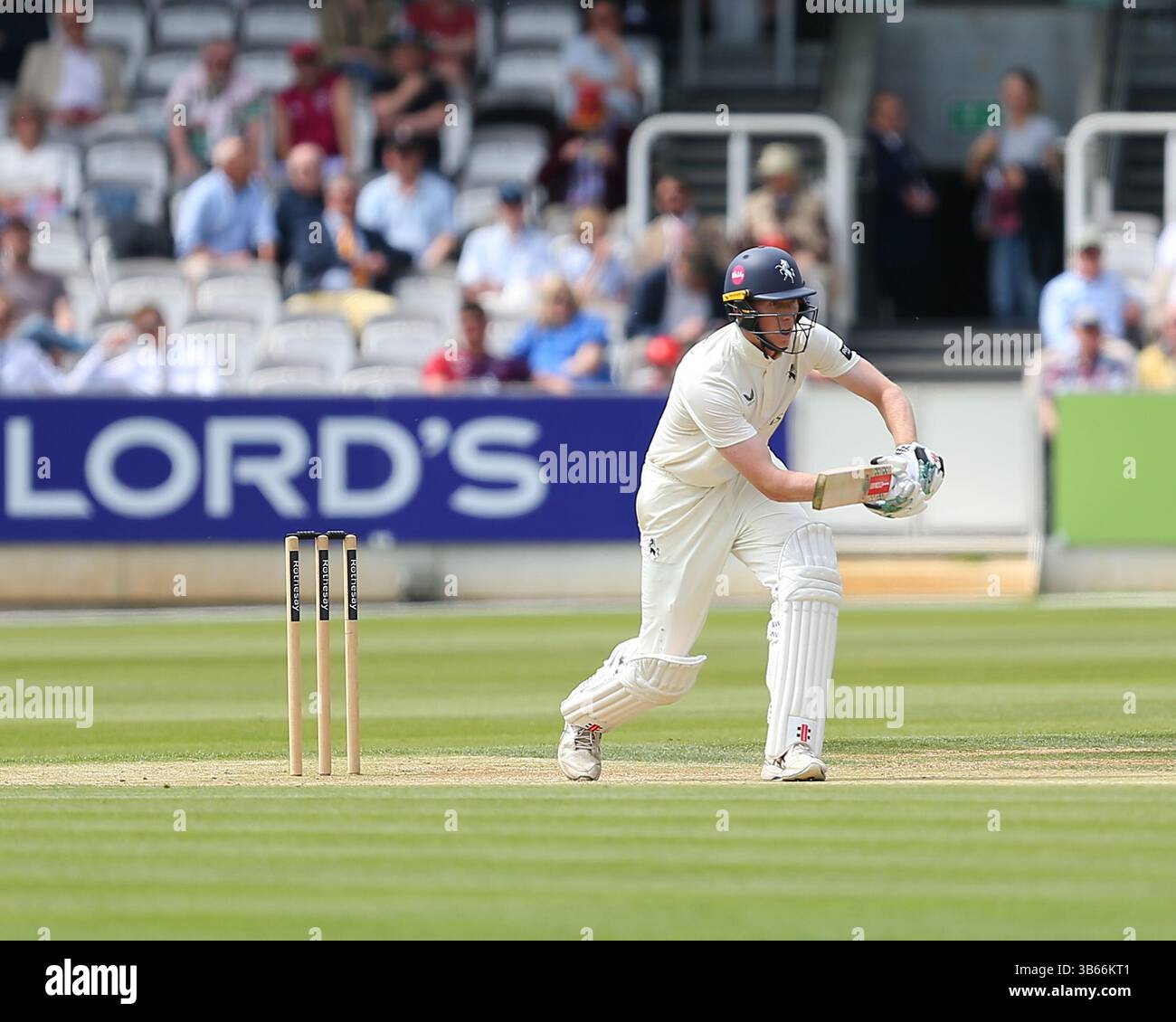 London, England, May 03 2025: Zak Crawley (16 Kent) watches the ball ...