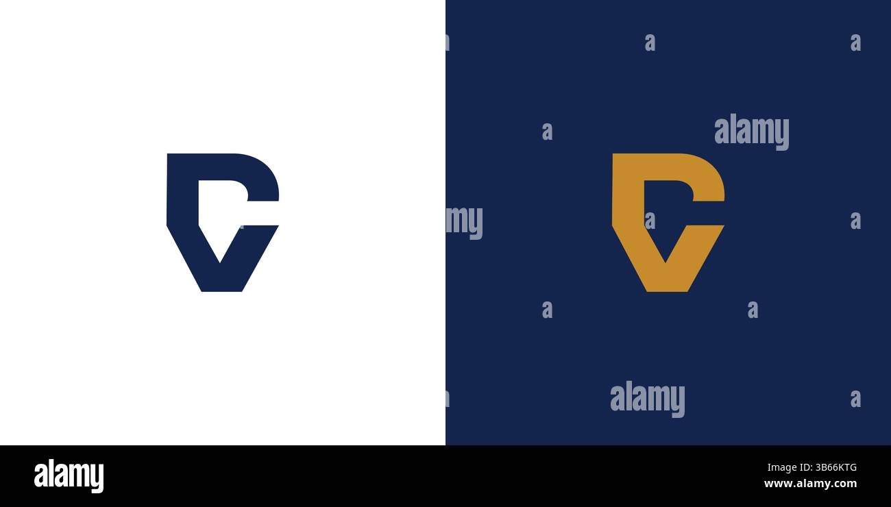 Modern and unique CV logo design Stock Vector Image & Art - Alamy