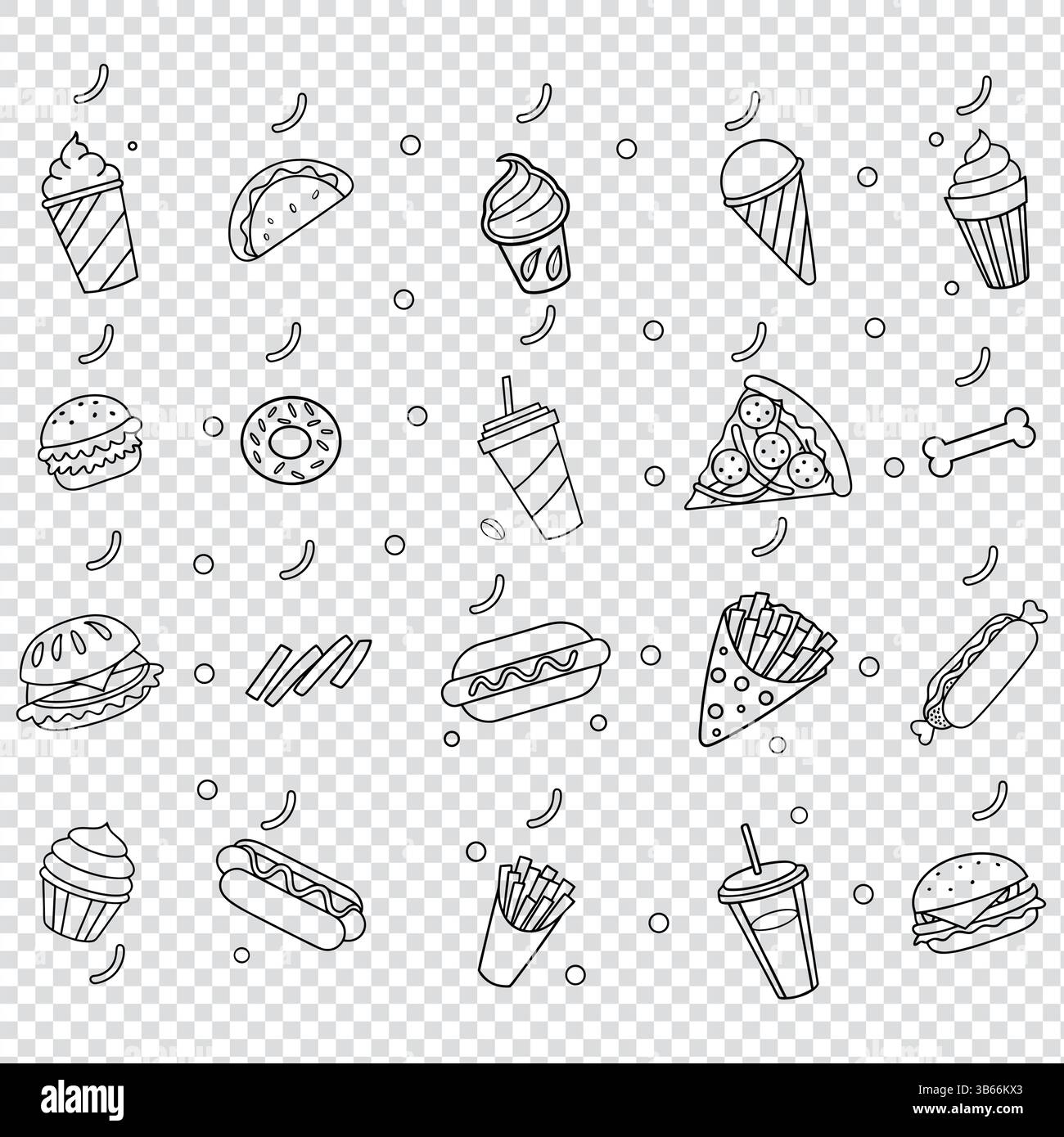 Burger outline on white Stock Vector Images - Alamy